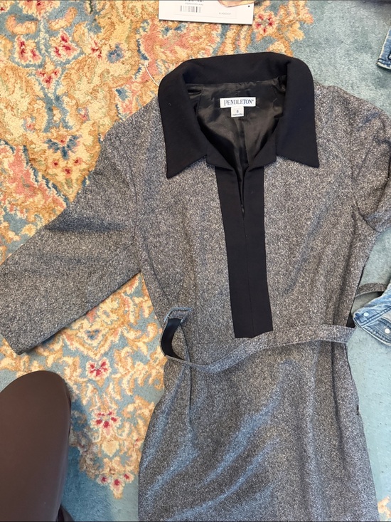 Pendleton | Dresses | Pendleton Gray Tweed Dress With Black Shirt ...